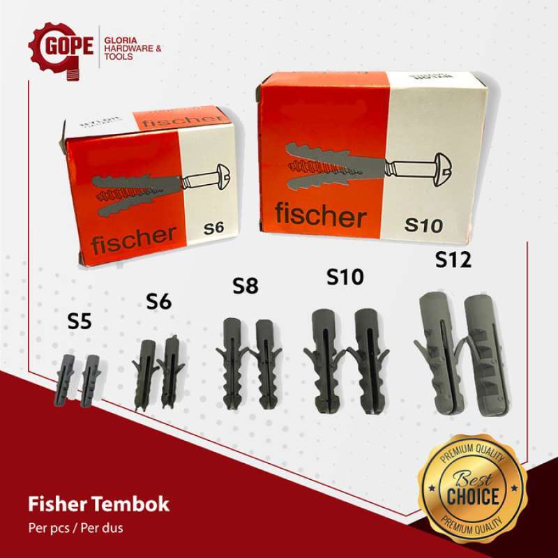 Jual Fisher Piser Fiser Sekrup Viser Untuk Tembok Dinding (per Dus) - S12 Di Seller Gope ...