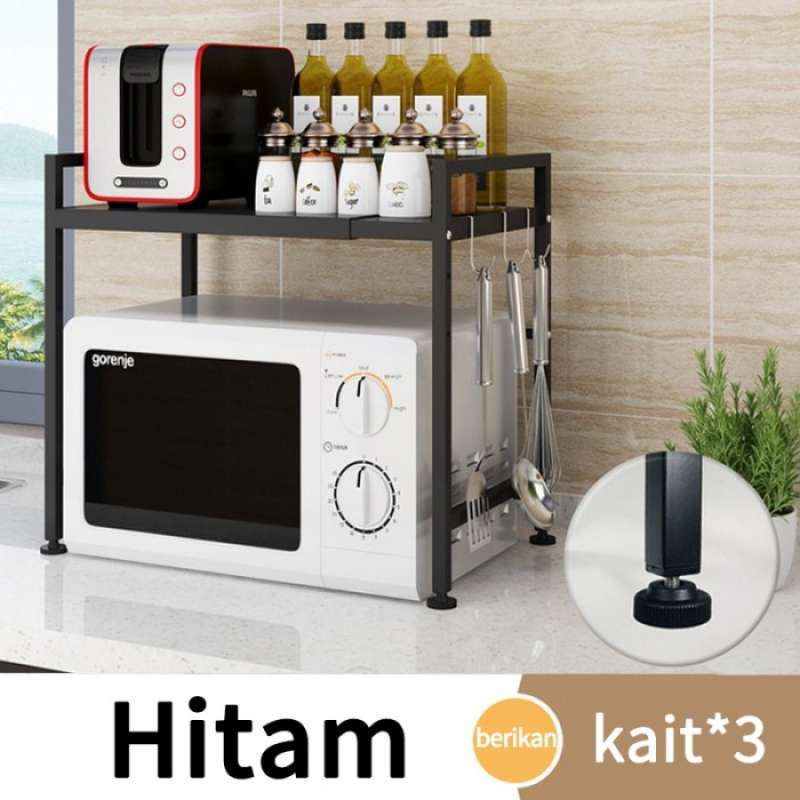 Jual Rak Microwave Adjustable Rak Oven 3 Susun Stainless Steel ...