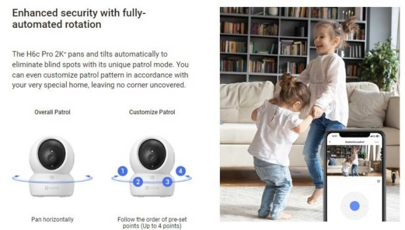 Jual Ezviz H6c Pro 4mp 2k+ Isi 2 Pcs Smart Wifi Pan Tilt Ip Camera Cctv ...