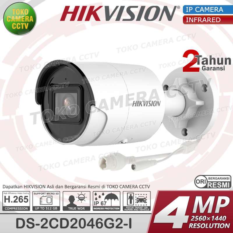 Jual Ip Camera 4mp Hikvision Kamera Bullet Exir 4mp Hikvision Acusense ...