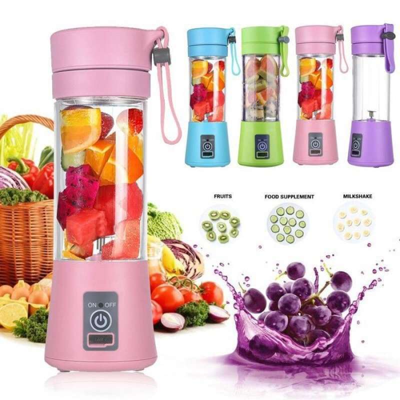 Promo Blender Mini Juice Portable Rechargeable Botol Jus Diskon 23% Di ...