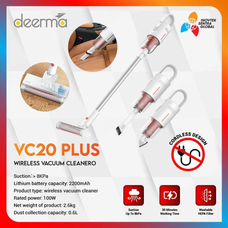 Promo Deerma Vc20 Plus / Vc20+ Cordless Vacuum Cleaner - Penyedot Debu ...