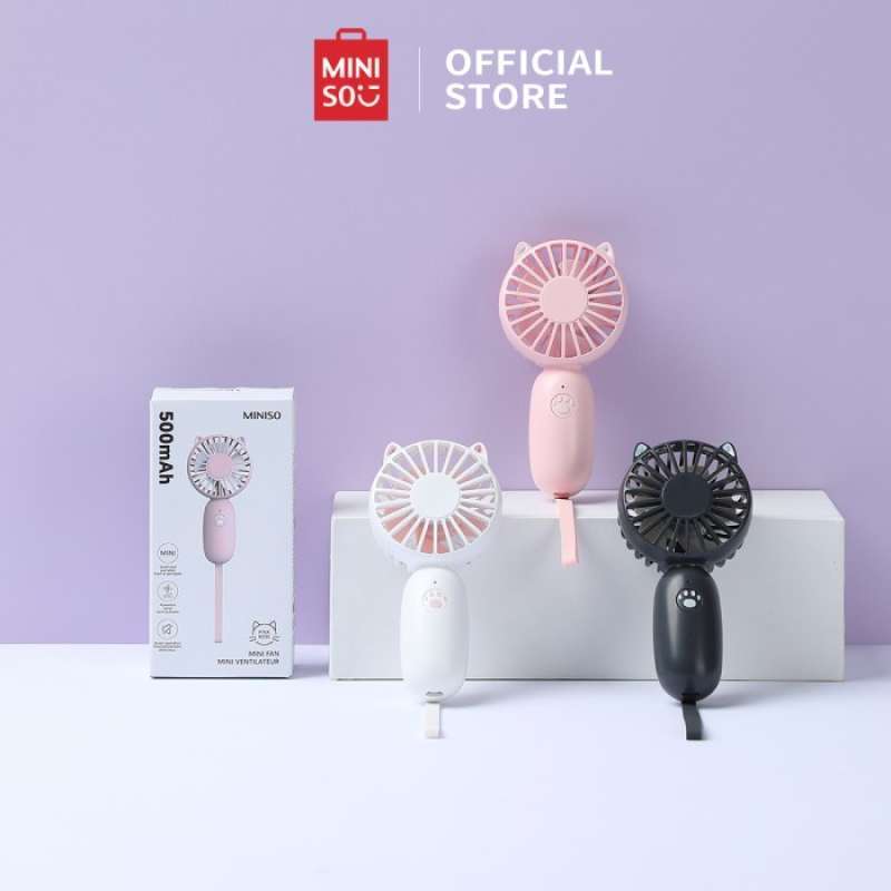 Promo Miniso Mini Fan Kipas Angin Portable Listrik Tangan Genggam ...