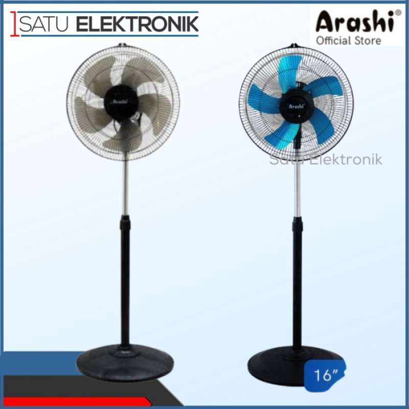 Promo Arashi Kipas Angin Berdiri 16 Inch Standing Fan Hitam Listrik ...