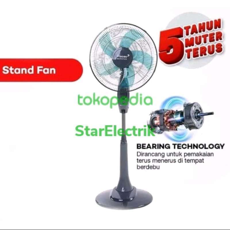 Promo Stand Fan Pisces 1680 Pro 16 Inch Kipas Berdiri Pisces Kipas ...