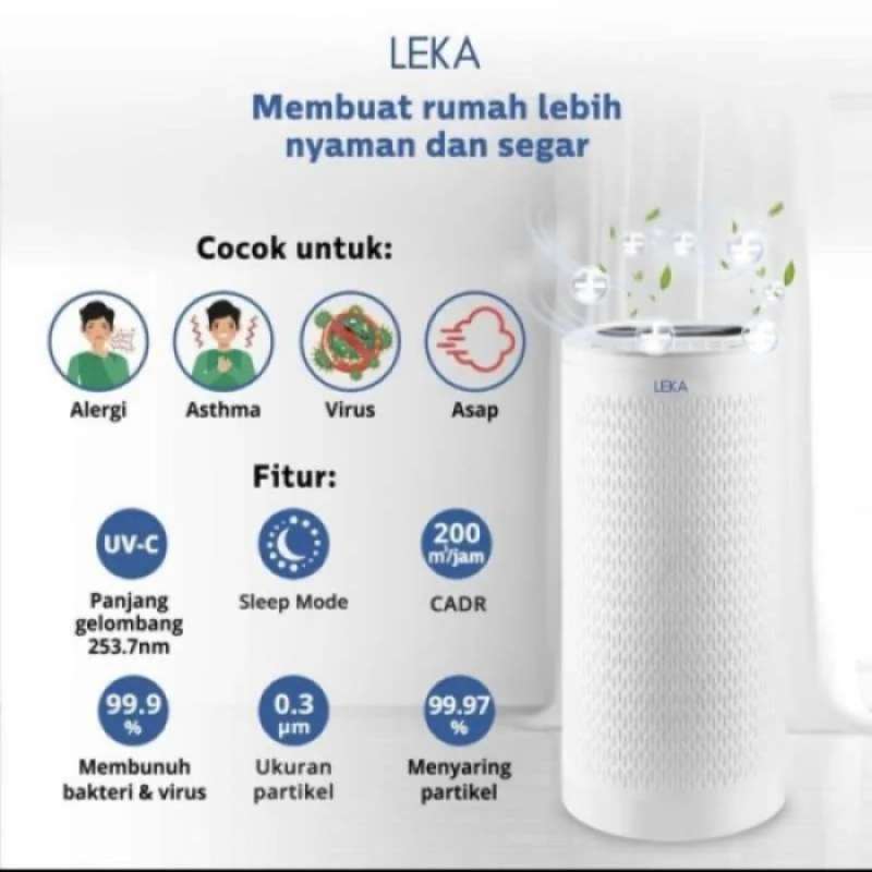 Promo Leka Ap8000 Super Air Purifier - True Hepa 13 Filter, Uv-c,ion ...