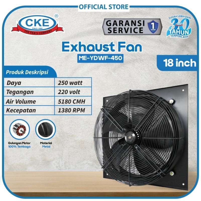 Promo Cke Exhaust Fan Ydwf 18 Inch Eksos Dinding Blower Gedung Diskon ...