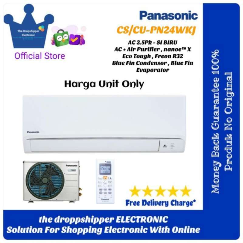 Promo Ac Si Biru 2.5pk Panasonic Cs/cu-pn24wkj Ac Panasonic Cscupn24wkj ...