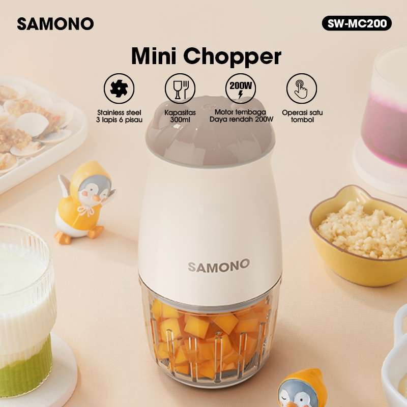 Jual Samono Food Processor Food Chopper 300ml Mesin Penghalus Daging ...