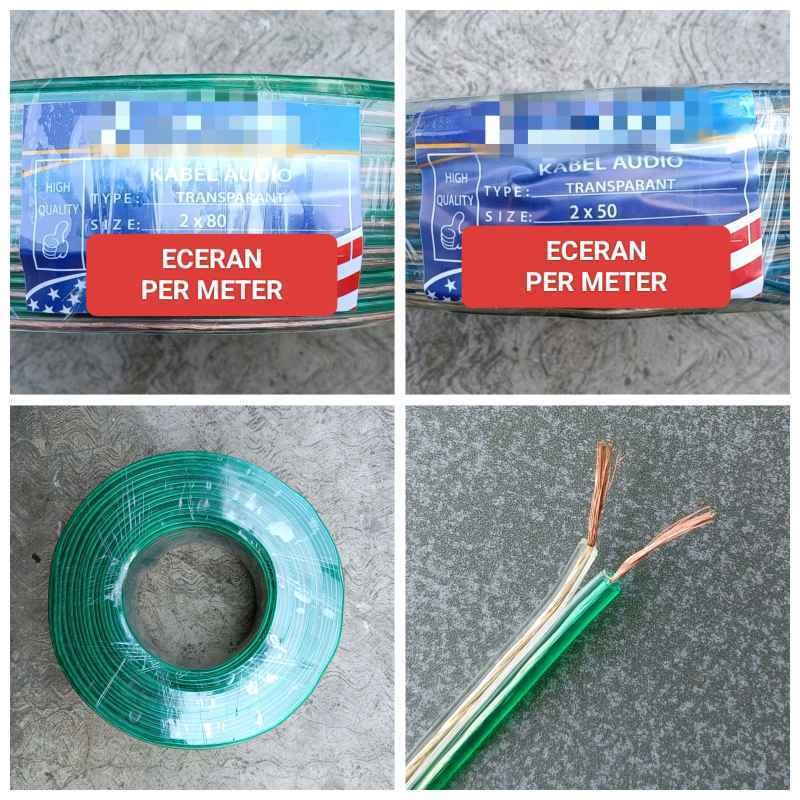 Jual Kabel Audio Speaker Kabel Listrik Serabut Transparan Eceran Per ...