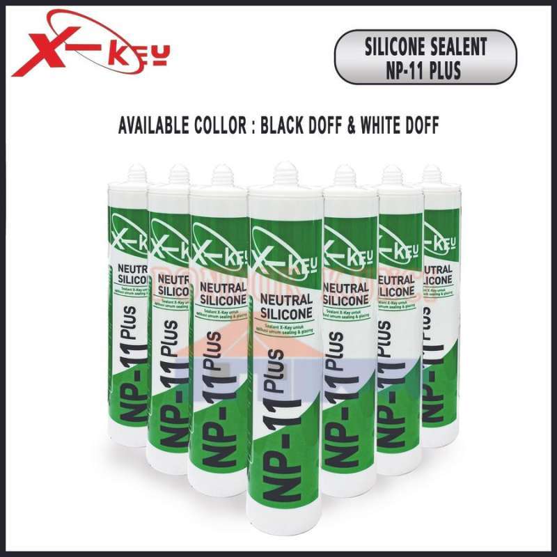 Jual Lem Silicone Sealant Netral X-key Np11 Plus Lem Kaca Sealent ...