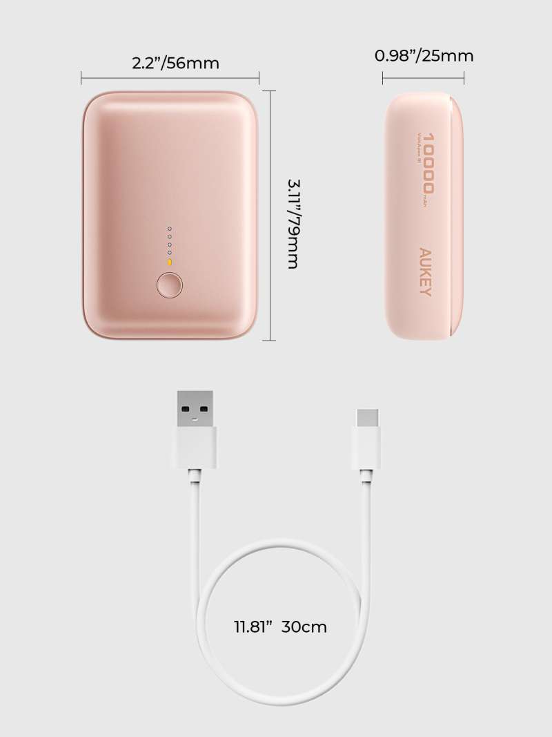 Promo Aukey Mini Powerbank 10000 Mah 22.5 W Fast Charging Type C & USB ...