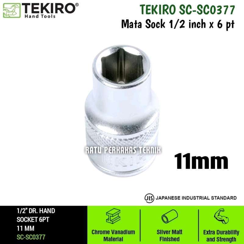 Promo Tekiro Mata Kunci Sok 11 Mm 1/2 Inch 6 Pt Kunci Sock Shock ...