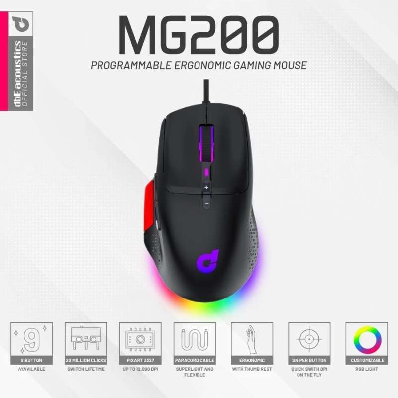 Promo Dbe Mg200 Ergonomic Gaming Mouse Diskon 24% Di Seller Ardy ...