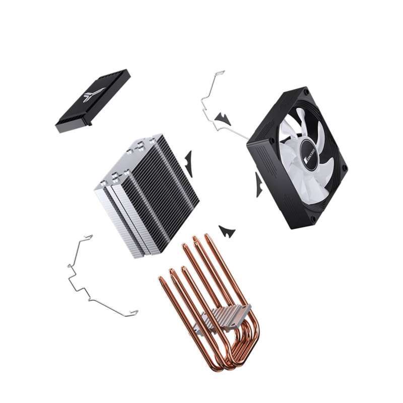 Jual Jonsbo Cr-1300 Evo Air Cpu Cooler Komputer Tower 4 Heatpipe Led ...