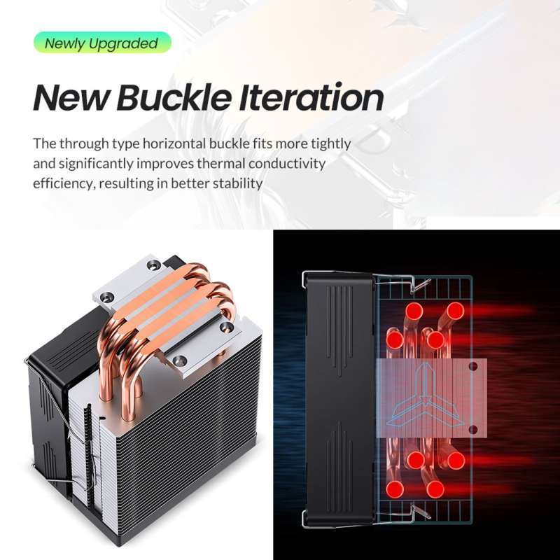 Jual Jonsbo Cr-1300 Evo Air Cpu Cooler Komputer Tower 4 Heatpipe Led ...
