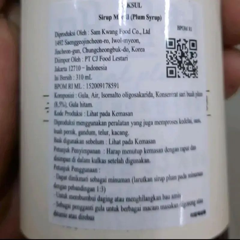 Jual Cj Beksul Real Chung Plum Syrup Extract 310 Ml Di Seller Kipopmart ...