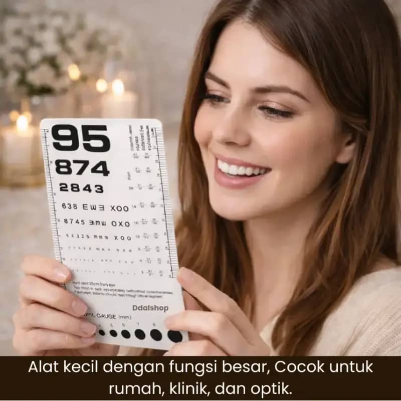 Promo Rosenbaum Eye Chart & Snellen Mini Portable Optometry Eye Test ...