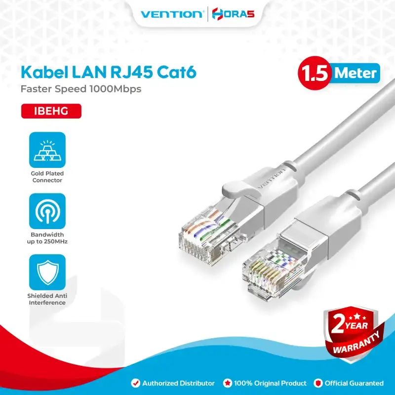 Jual Vention Kabel Lan Rj45 Cat6 Utp Gigabit Ethernet Utp 1000mbps Lan ...