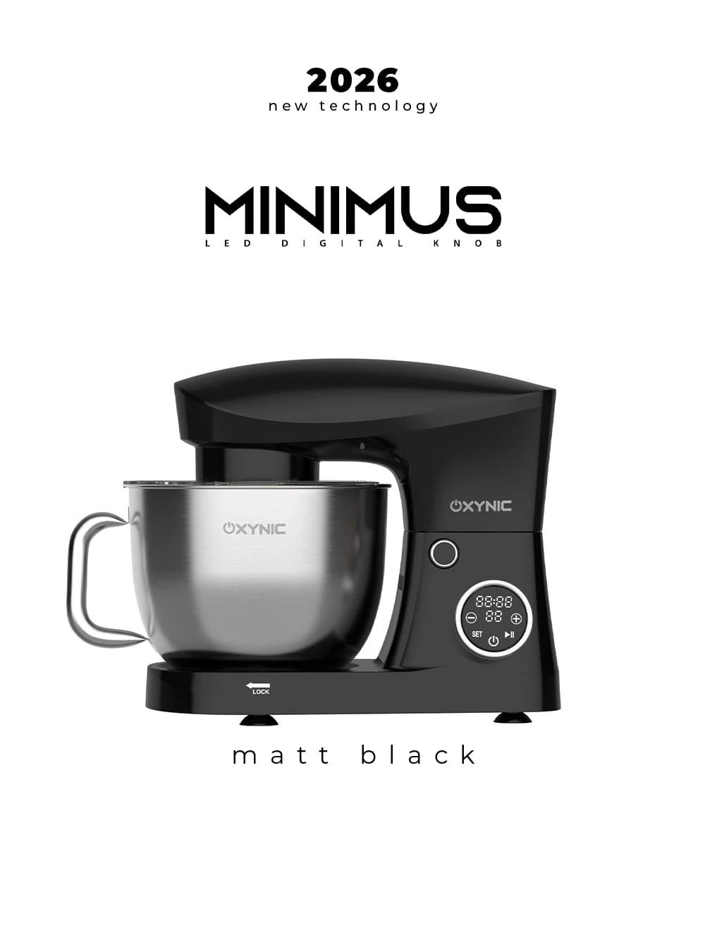 Jual Oxynic Stand Mixer / Mixer Roti 5 Liter - Minimus - Platinum ...