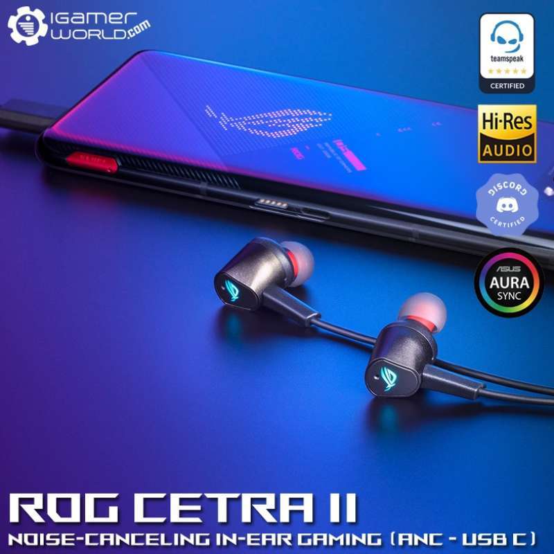 Jual ASUS ROG Cetra II / Cetra 2 in-ear Gaming Headphones with ANC USB ...