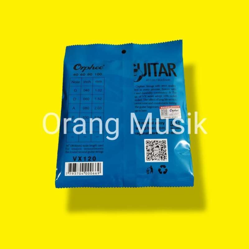 Jual Senar Bass Orphee Vx120 4 String Import Ukuran 40 - 100 Di Seller ...