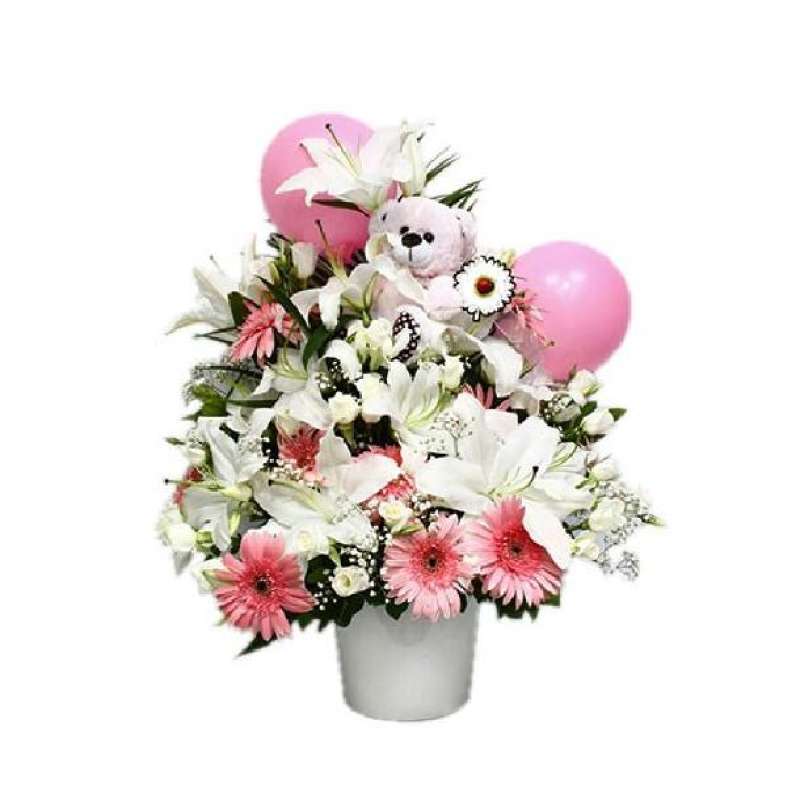Jual Rangkaian Karangan Bunga Kelahiran Bayi Newborn Baby Flower Bkb25 ...