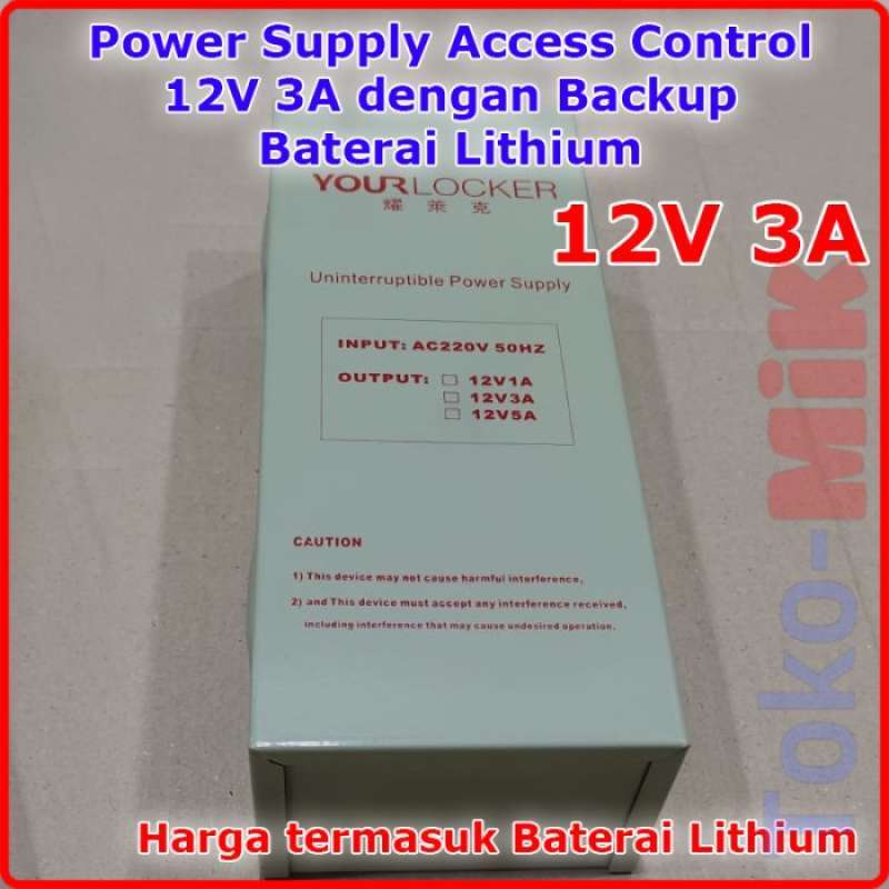 Promo UPS Box Power Supply Access Control 12V 5A 3A Aki Baterai Lithium ...