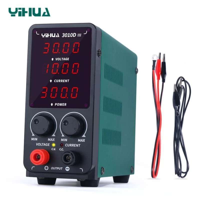 Jual POWER SUPPLY MINI YIHUA 3010D-III 10A 30V ORIGINAL 4 LED DISPLAY ...
