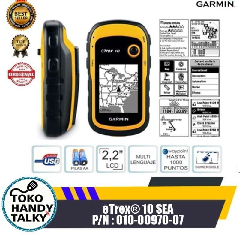 Promo GARMIN ETREX 10 GPS ETREX10 ETREX SEA GPS OUTDOOR GARANSI RESMI ...
