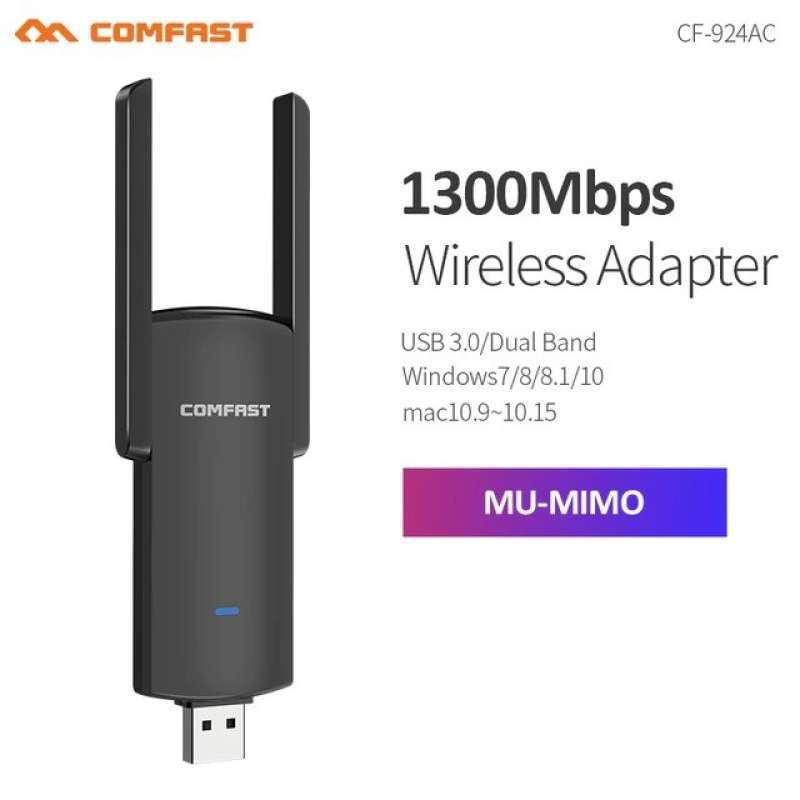 Promo Comfast 1300Mbps Wireless USB 3.0 Wifi 5 Dual Band AC 2.4Ghz 5 ...
