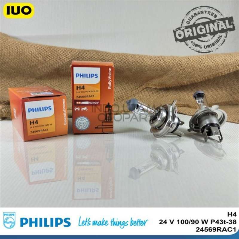 Jual Bohlam Lampu Halogen Philips H4 24v 100/90w P43t Di Seller Indo ...