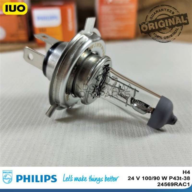 Jual Bohlam Lampu Halogen Philips H4 24v 100/90w P43t Di Seller Indo Utama Otoparts - Indo Utama ...