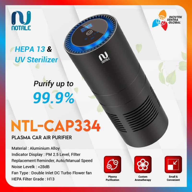 Promo Notale Portable Car Air Purifier Mobil Uv Plasma Hepa 13 Garansi ...
