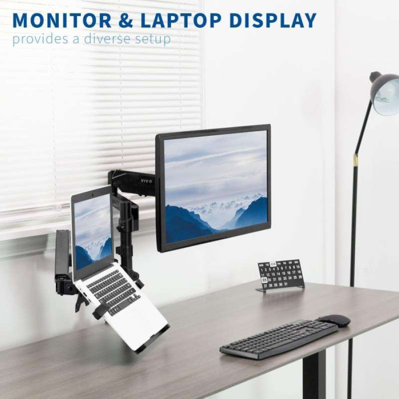 Promo BRACKET LAPTOP MONITOR ARM GAS SPRING FULL MOTION DESK MOUNT ...