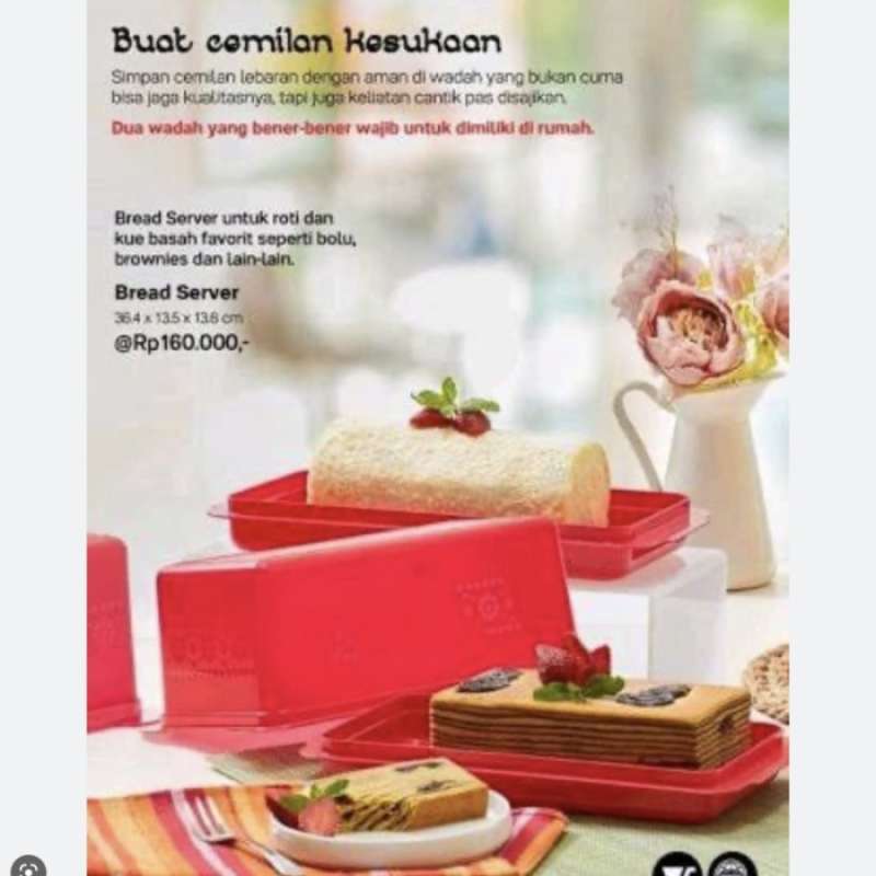 Promo Tempat Roti Tupperware Bread Server Diskon 30% di Seller ...