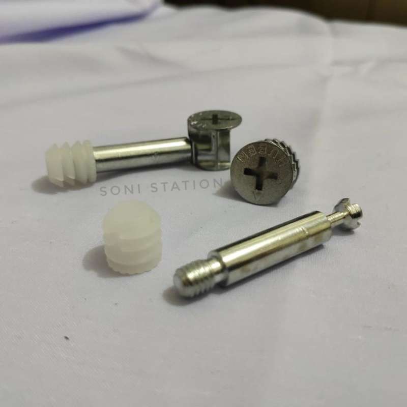 Jual Baut Knock Down Complete 15Mm / Minifix Complete Papan 15Mm Bolt ...