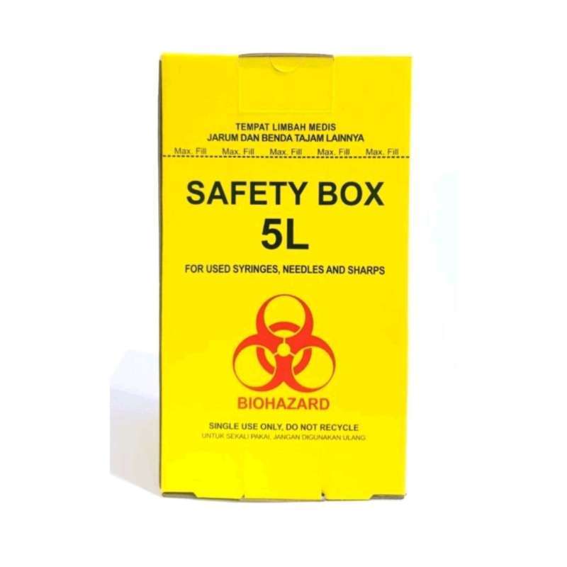 Promo Safety Box Biohazard 5 Liter - Safety Box Limbah Medis Biohazard ...