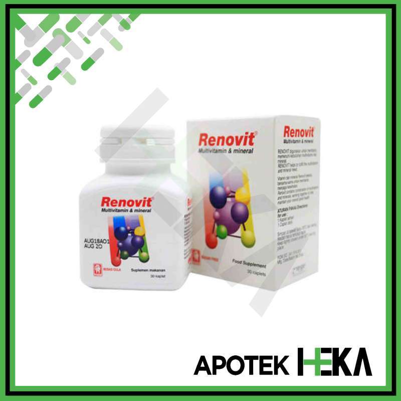 Jual Renovit Multivitamin Mineral Botol Putih isi 30 Kaplet di Seller ...