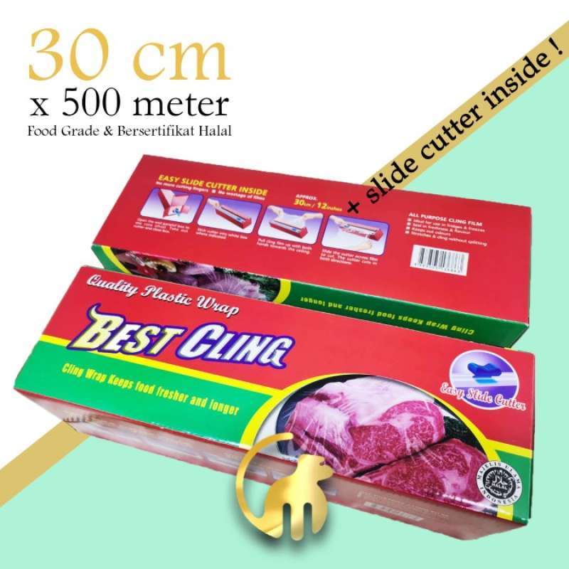 Promo Best Cling Plastik Wrapping Film Makanan 30 X 500M + Slide Cutter ...