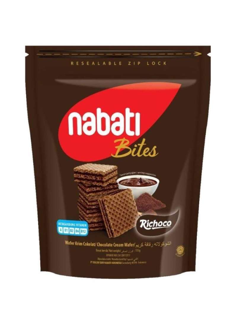Jual NABATI WAFER BITES COKLAT POUCH 116GR di Seller EV Frozen Food ...