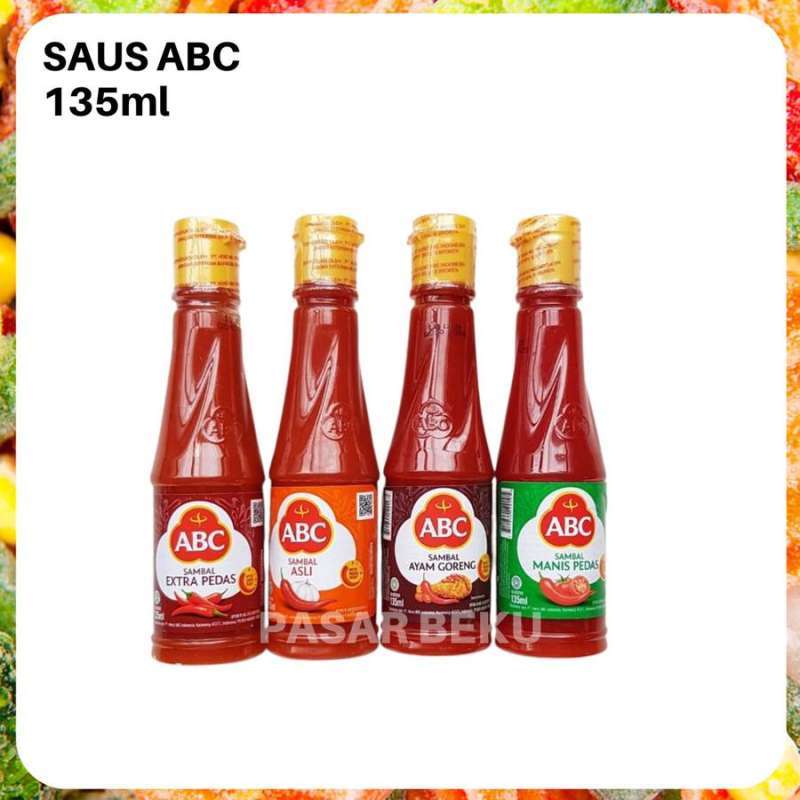 Jual Saus Abc 135ml Saus Tomat Sambal Asli Extra Pedas Manis Pasar Beku ...