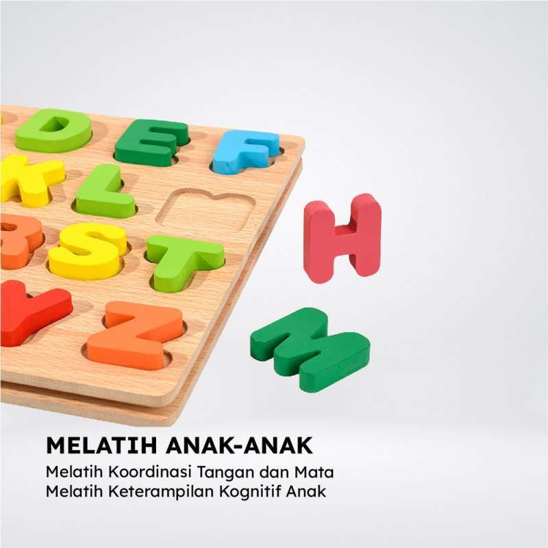 Promo Sk-m313 Mainan Edukasi Anak Puzzle Kayu 3d Huruf Angka Dan Bangun ...