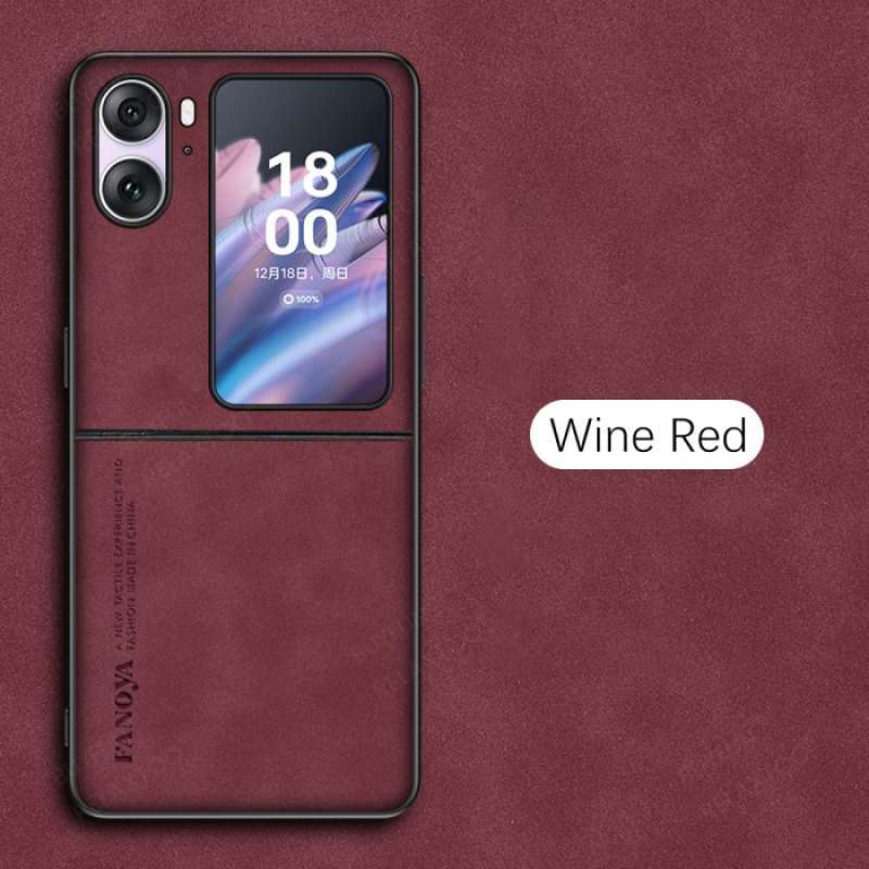 Jual OPPO FIND N2 FLIP 5G FANOYA PREMIUM NAPPA LEATHER SOFTCASE - Red ...