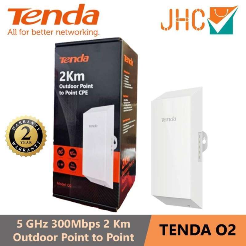Jual Tenda O2 2km Outdoor Point To Point Cpe 5 Ghz 12dbi 300mbps Tenda ...