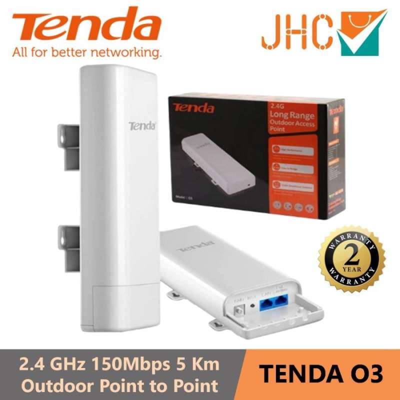 Jual Tenda O3 5km Outdoor Point To Point Cpe 2.4 Ghz 150mbps Tenda 03 ...