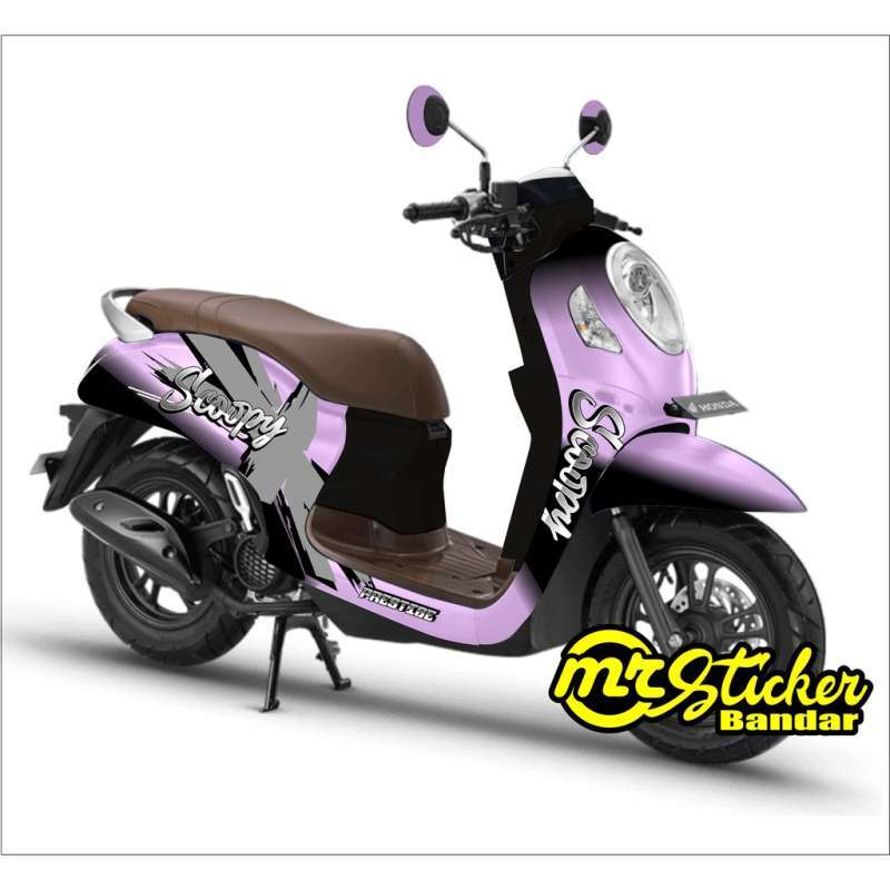 Jual Decal Scoopy Full Body Full Blok Sticker Scopy Dekal New Fi 2021 Plus Free Desain - Ungu Di ...