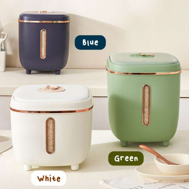 Jual Camila Rice Bucket Dispenser / Wadah Tempat Beras Aesthetic Mewah ...