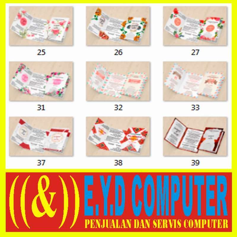 Jual Desain Undangan Flower Koleksi Template Design Grafis Motif Bunga ...