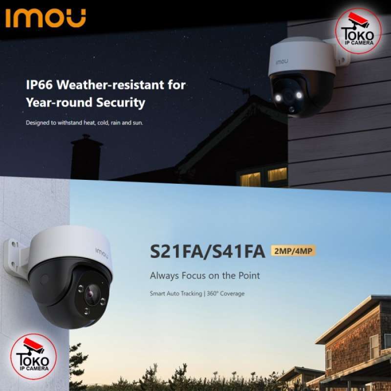 Promo IMOU POE IPC-S21FA 2MP IPC-S41FA 4MP IP CAM PAN TILT D-ZOOM AUDIO ...